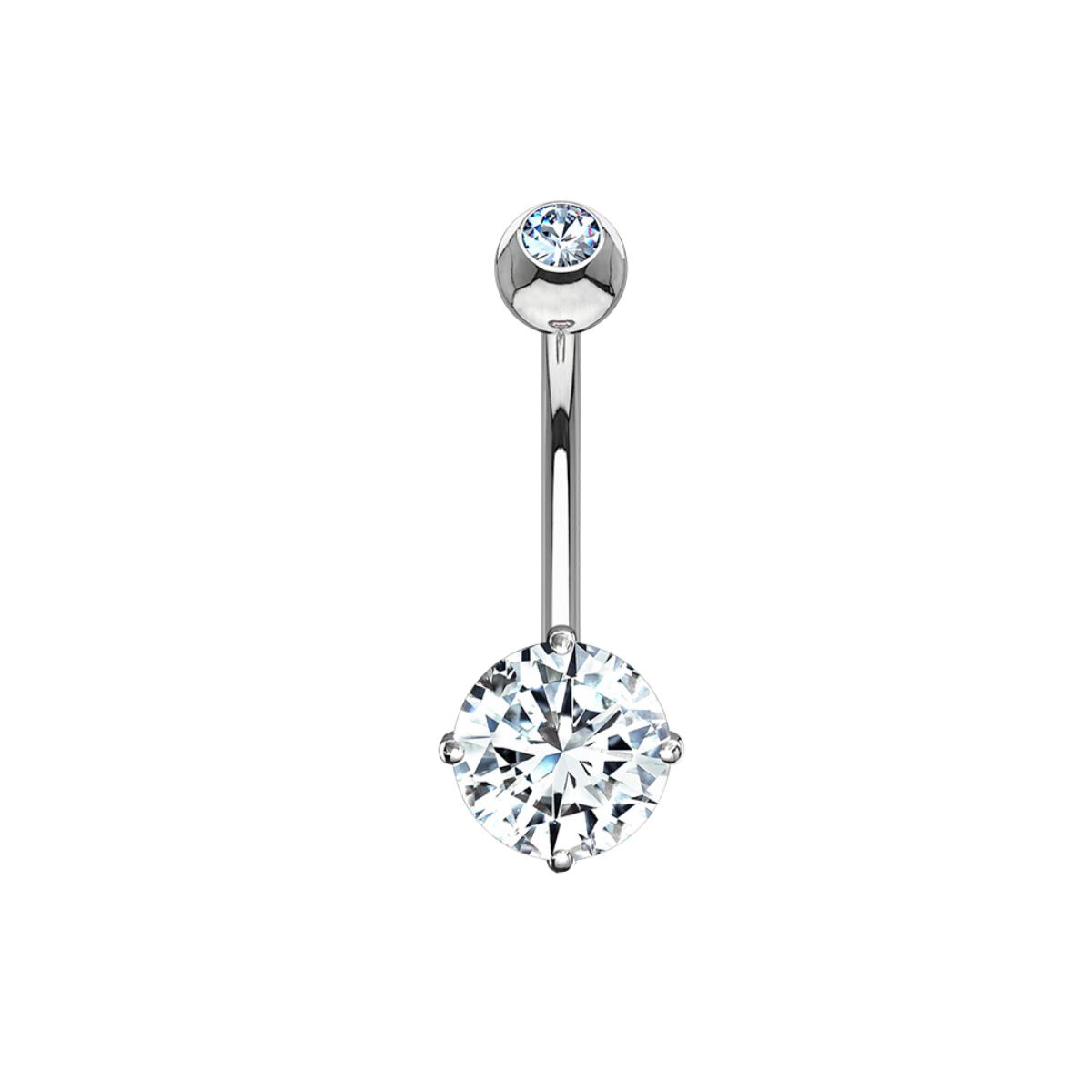 14K Gold CZ Navel Bellybutton Barbell – MrInkwells