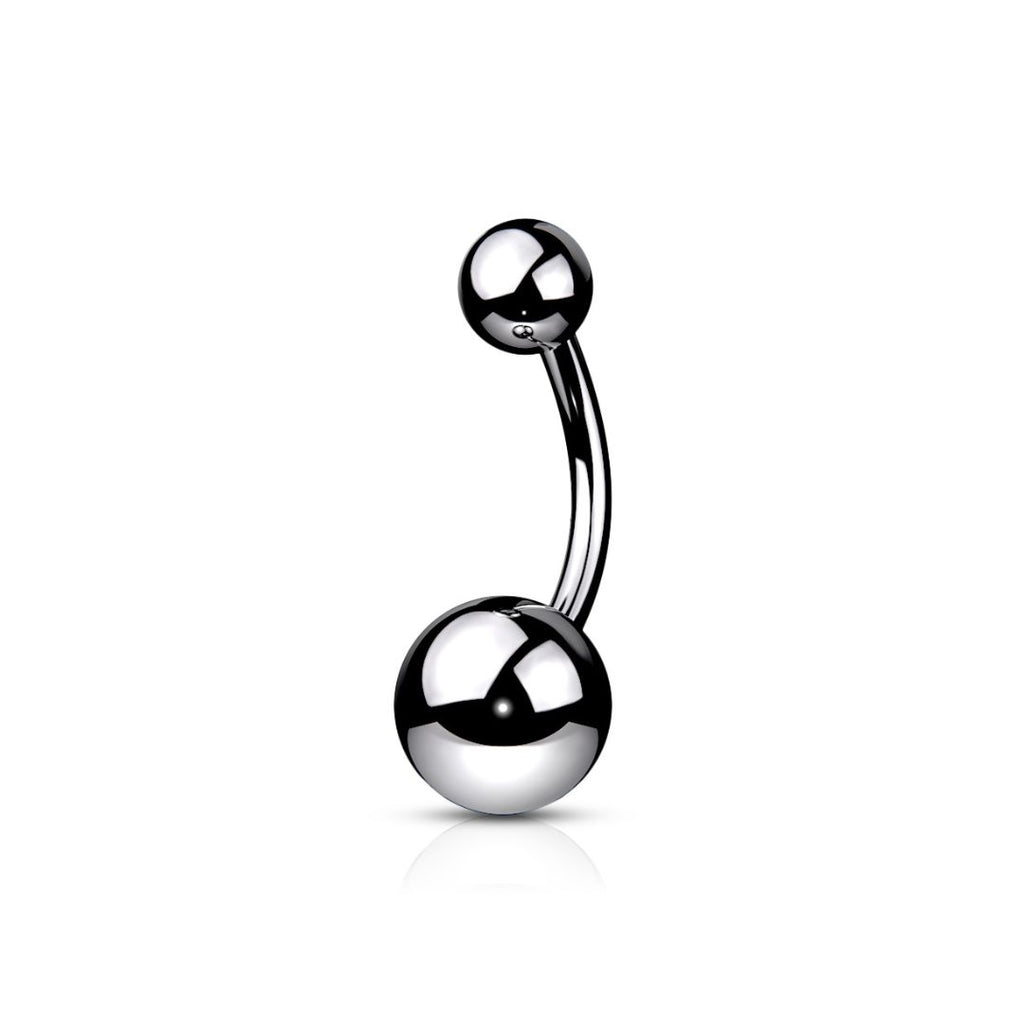 Classic Titanium Internally Threaded Curved Navel Barbell – MrInkwells