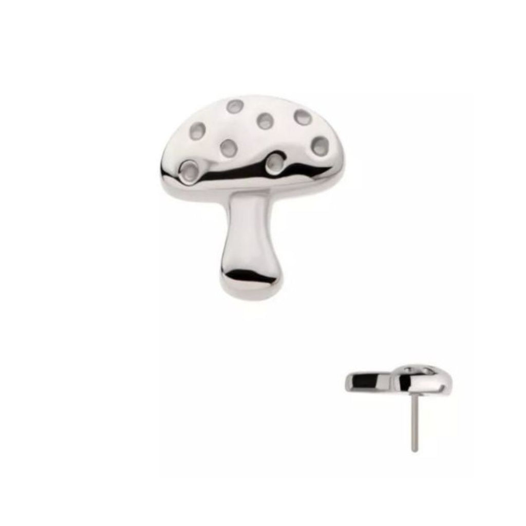 Titanium Threadless Push In Flat Back Mushroom Earring – MrInkwells